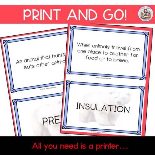 Adaptations Vocabulary Hunt Gallery Walk, Grade 5, Australian Science ...