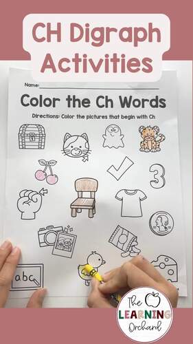 MEGA BUNDLE Beginning Consonant Digraphs Literacy Centers and Worksheets