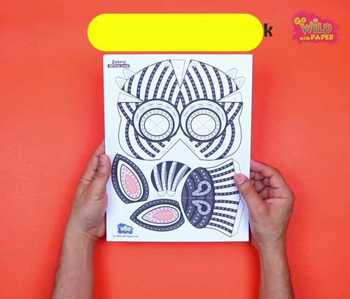 Zebra Mask | Printable Craft Activity | African Animal Papercraft