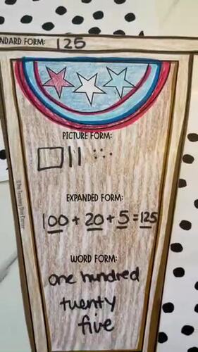 Inauguration Day Math Place Value Craft by The Teaching Diva Corner