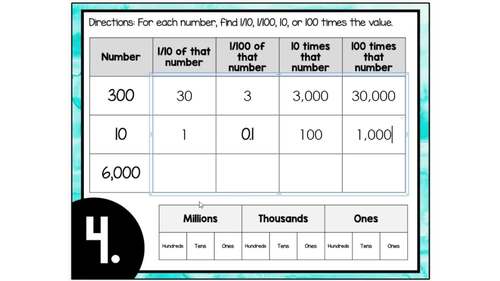 Understand Place Value Digital Activities 5.NBT.1 by Fifth Grade Fab