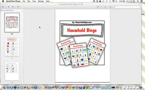 Household Bingo by The Autism Helper | TPT