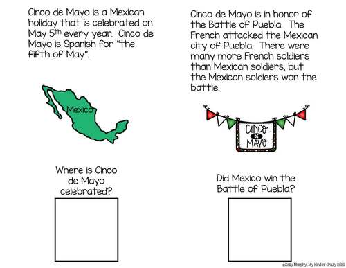 Cinco de Mayo Adapted Book | Printable | Color and BW | Special Ed