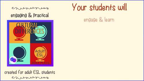 Cultural Differences ROLE PLAYS for Adult ESL by Rike Neville | TPT