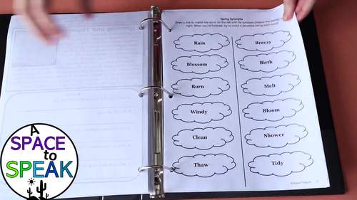 Spring Speech Therapy Language Activities for Elementary by A Space to ...