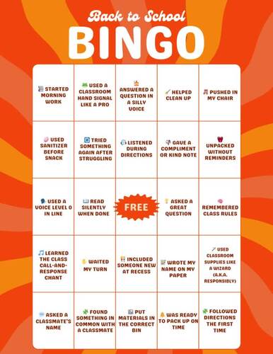 Seasonal Behavior Bingo Game – Editable Boards for Classroom Managment