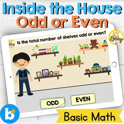 Inside the House Odd or Even Boom Cards by Teacher Kimmy | TPT