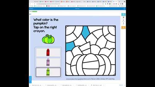 Preschool and Kindergarten BOOM Cards™ Activity -- What Color Is the ...