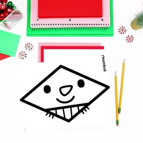 2D Shapes Snowman Math Craft Winter Math by I Love 1st Grade | TPT