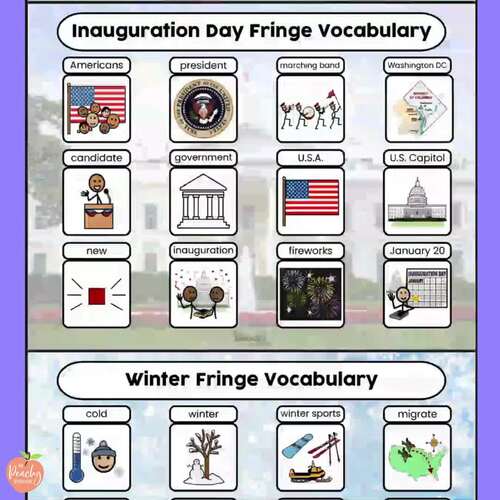 AAC Holiday Vocabulary Boards for Special Education and Speech | TPT