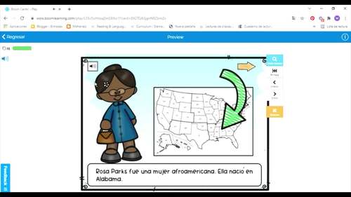 ROSA PARKS Boom Cards | Black History in Spanish by Ms Herraiz | TPT