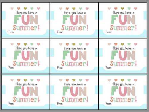 Fun Dip End of Year Gift Tag (Hope you have a fun summer!) | TPT