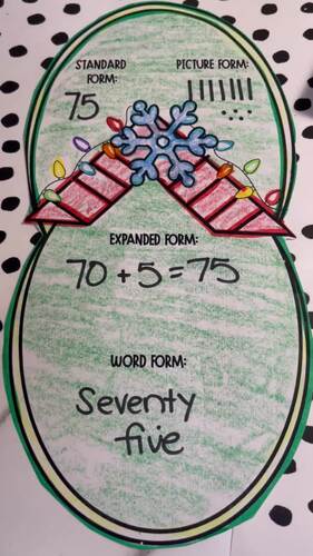 Christmas Math Place Value Craft by The Teaching Diva Corner | TPT