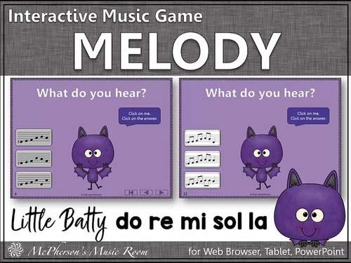 Halloween Music Game ~ Pentatonic Interactive Solfege Game {Little Batty}