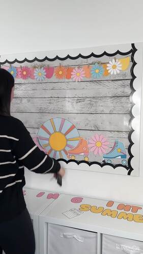Retro Summer Bulletin Board and End of Year Bulletin Board | TPT