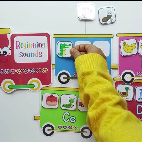 Beginning sounds activity, interactive wall poster for preschool ...