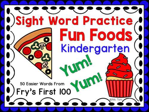 Sight Word Practice Video, Kindergarten, Fun Foods by Teaching with Ms Toni