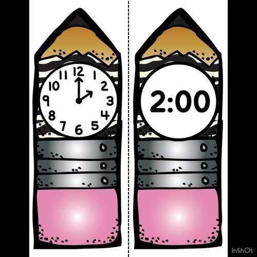 Telling Time Matching Activity Cards | Hour and Half Hour | TPT