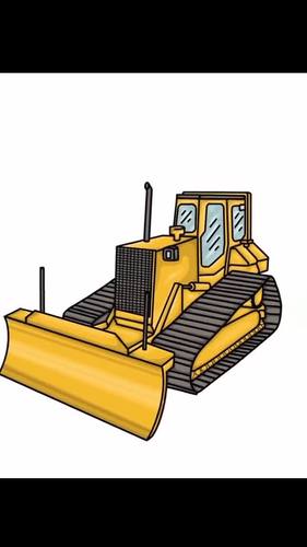 construction vehicles clipart colored and black and white by Gee Draws