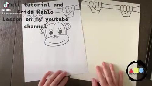 Jungle Monkey Art Project Templates with Step by Step Drawing Directions