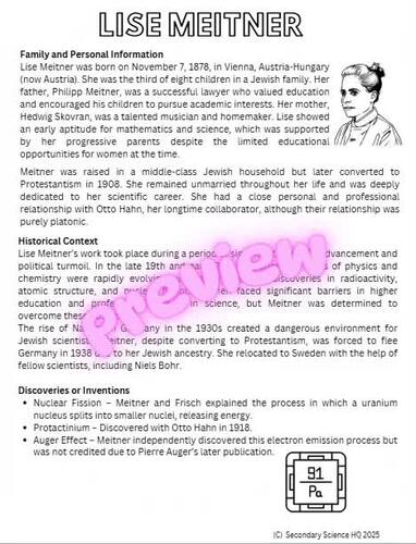 Lise Meitner Study Guide and Review | Women in Science | Famous ...