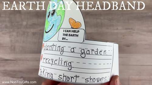 Earth Day Paper Hat - Coloring Crown Craft -I Can Help The Earth By ...