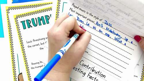 Louis Armstrong Printable Activities, Posters, Bulletin Board Set about ...