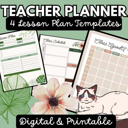 Lesson Plan Template Editable Preschool | Weekly & Monthly Planner PDF ...