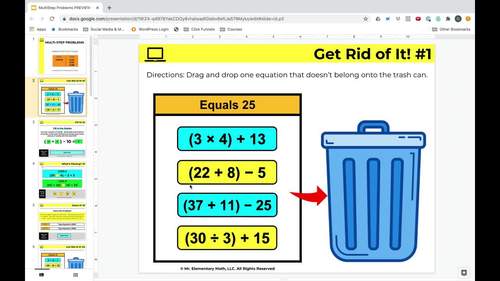 3rd Grade Multi-Step Problem Solving | Digital Centers | Google Classroom™