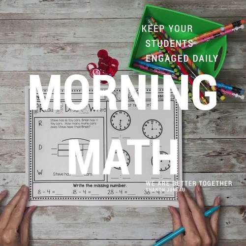 Daily Math Review 1st Grade Morning Work March Spiral Intervention ...
