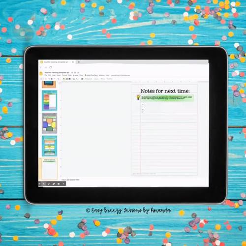 Teacher Meeting Notebook by Easy Breezy Lessons by Amanda | TPT