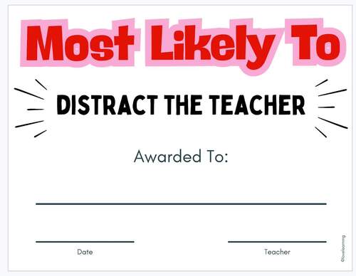 Gen Z Most Likely To Student Superlative Awards - End of Year Awards
