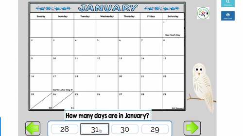 January Calendar Language Activities Boom Cards by SLP Runner | TPT