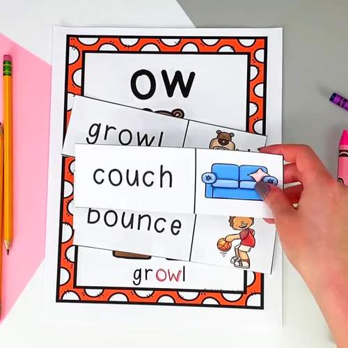 Diphthongs Phonics Activities OU OW by PrintablePrompts | TpT