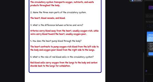 Circulatory System Worksheets: Engage and Educate! : NGSS by EduMagnet