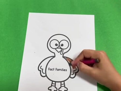 Turkey Fact Family Craft | Thanksgiving Fact Family Addition and ...