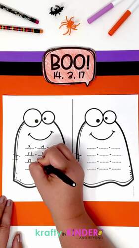 October Math Craft and Bulletin Board Display Fact Family Craft and ...