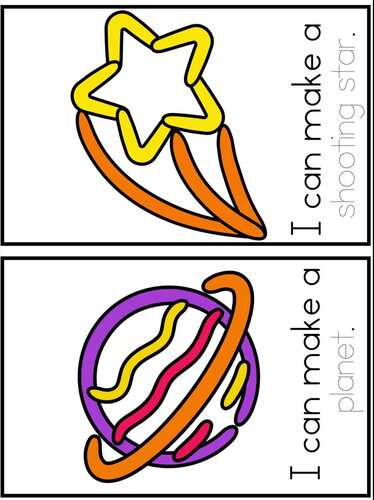 Outer Space Play Dough Mats Designed for Preschool and Kinder | TPT