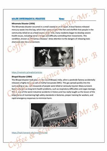 Printable Environmental Disasters Case Studies – 4 Real-World Readings ...
