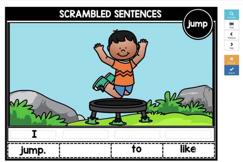Sentence Scramble (Pre-Primer Sight Words) (Distance Learning) | TpT