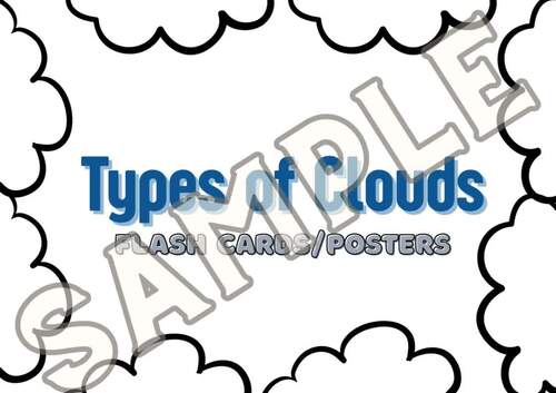 Types of Clouds – Flashcards & Posters | Weather & Earth Science Resource
