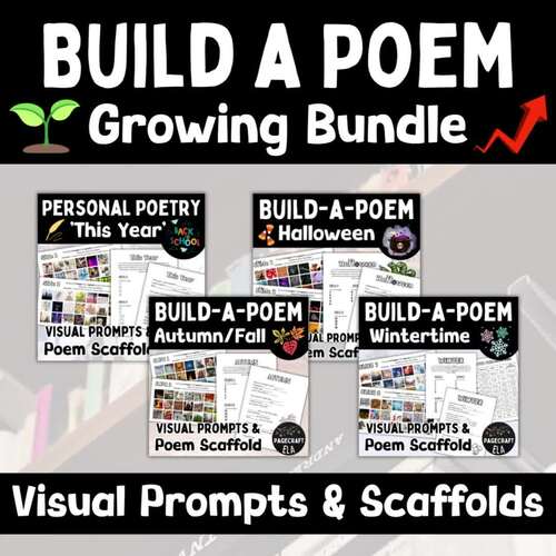 Visual Seasonal Poetry BUNDLE | Build a Poem | Scaffold and Choice Slides