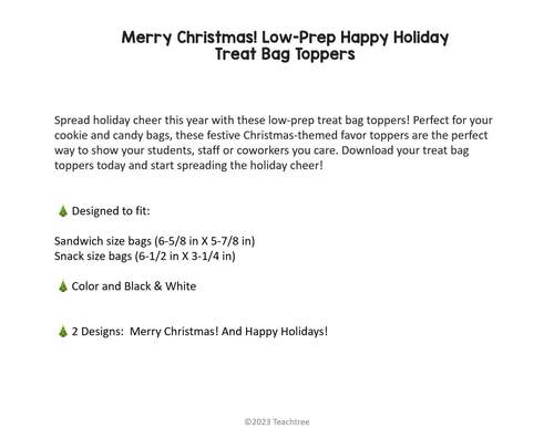 Low-Prep Christmas Treat Bag Toppers | Spread Holiday Cheer this Year!