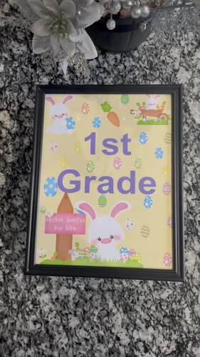 Happy Easter 1st Grade Door Poster | Classroom Decor Sign | Teacher ...