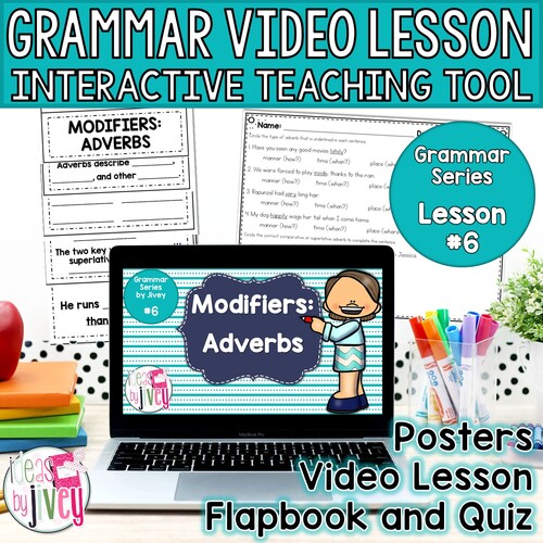 Adverbs Grammar Practice Video Lesson Worksheets Review Comparative ...