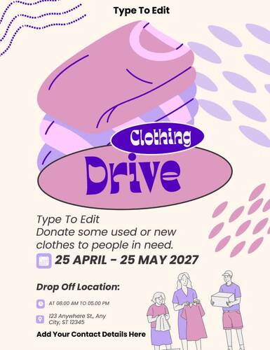Coat & Clothing Drive Flyers (4) Fully Customize your Flyer - Ready to ...