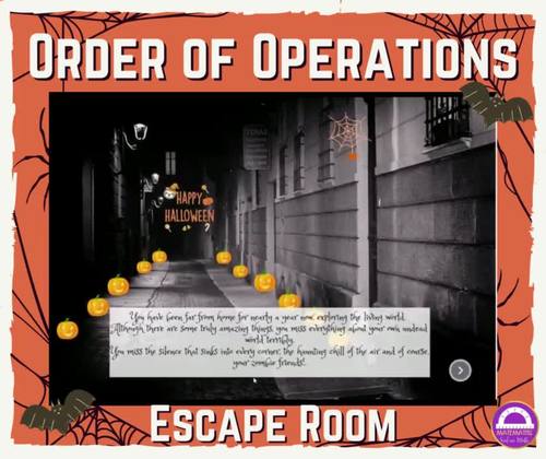 Halloween Math Order of Operations Activity | Digital Escape Room by ...