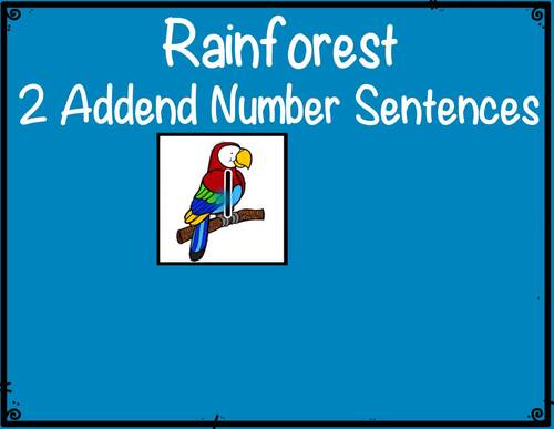 Rainforest Themed 2 Addend Addition & Subtraction With Ten Frames