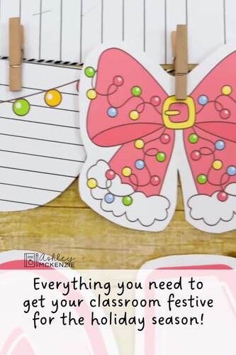 School Christmas Bulletin Board Bundle Holiday Posters December Daily ...