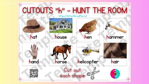 Write the Room Kindergarten - Letter "h": Writing / Vocabulary / Phonics